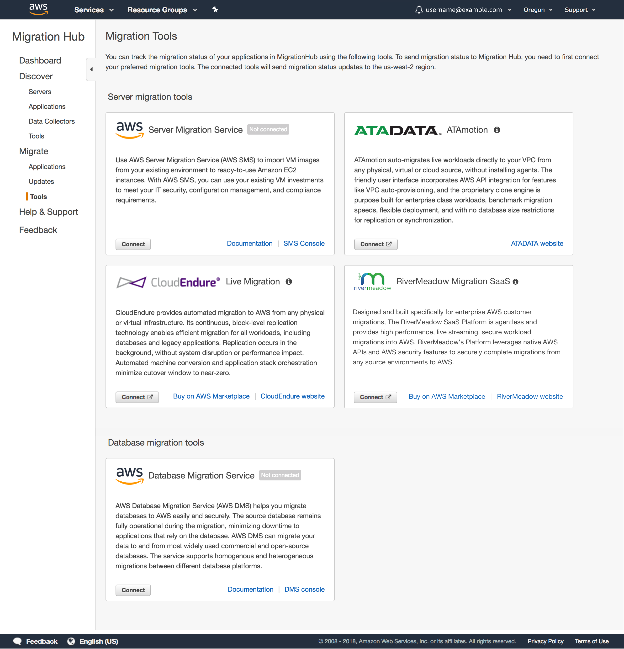 AWS Migration Hub Features - Amazon Web Services AWS Migration Hub Features - Amazon Web Services